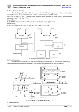 VHDL Implementation of ECC Processor over GF (2^163) | PDF