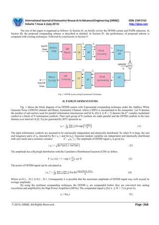 Reduction of PAPR of OFDM Using Exponential Companding Technique with Network Coding | PDF