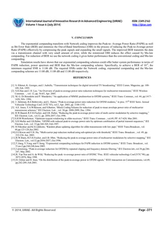 Reduction of PAPR of OFDM Using Exponential Companding Technique with Network Coding | PDF