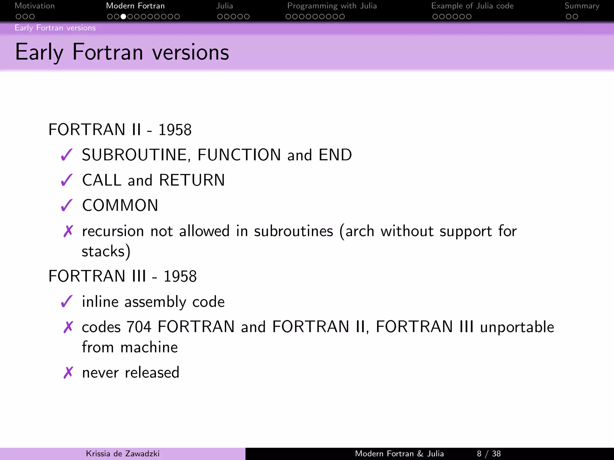 Seminar Fortran and Julia | PDF