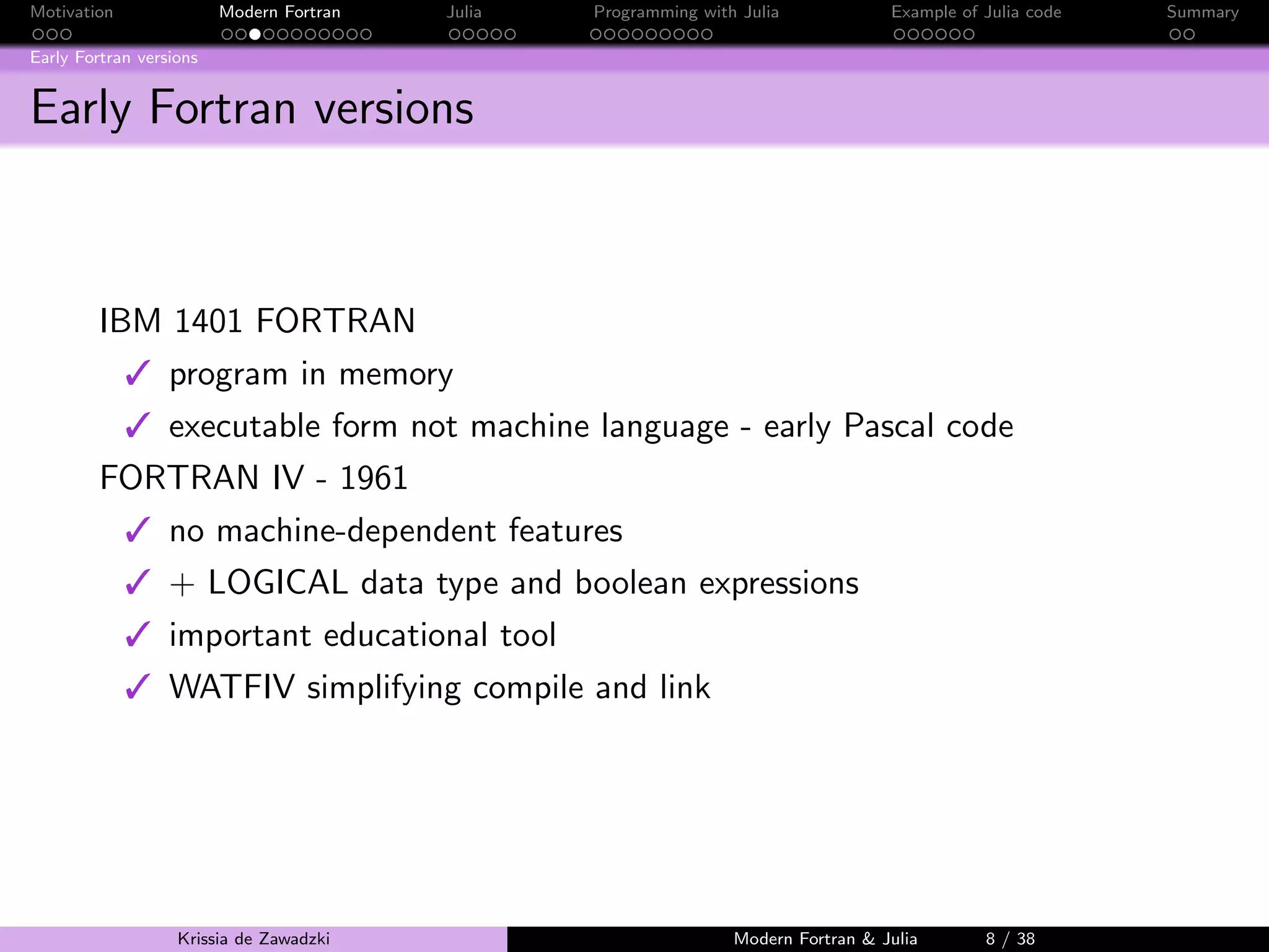 Seminar Fortran and Julia | PDF