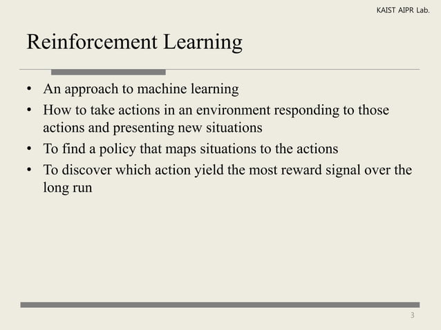 Lecture 1: Introduction To Reinforcement Learning – PJLM