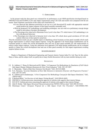 Design and Performance Evaluation of Collapsible Door Armrest under ...