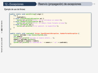 Jyoc java-cap12 excepciones | PDF | Programming Languages | Computing