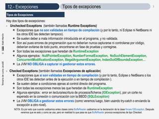 Jyoc java-cap12 excepciones | PDF | Programming Languages | Computing
