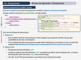 Jyoc java-cap12 excepciones | PDF | Programming Languages | Computing