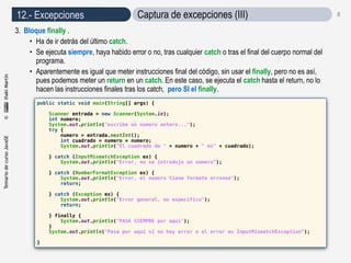 Jyoc java-cap12 excepciones | PDF | Programming Languages | Computing
