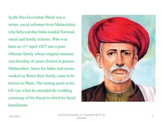 Jyothi rao Phule.pptx | Hinduism | Religion & Spirituality
