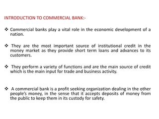 commercial banks | PPTX