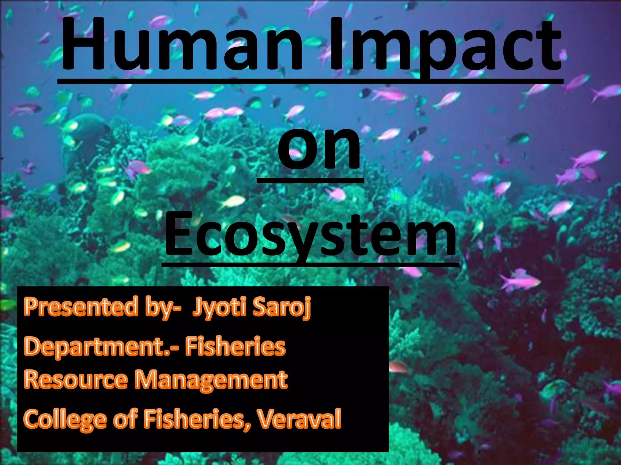 Human impact on ecosystem | PPTX