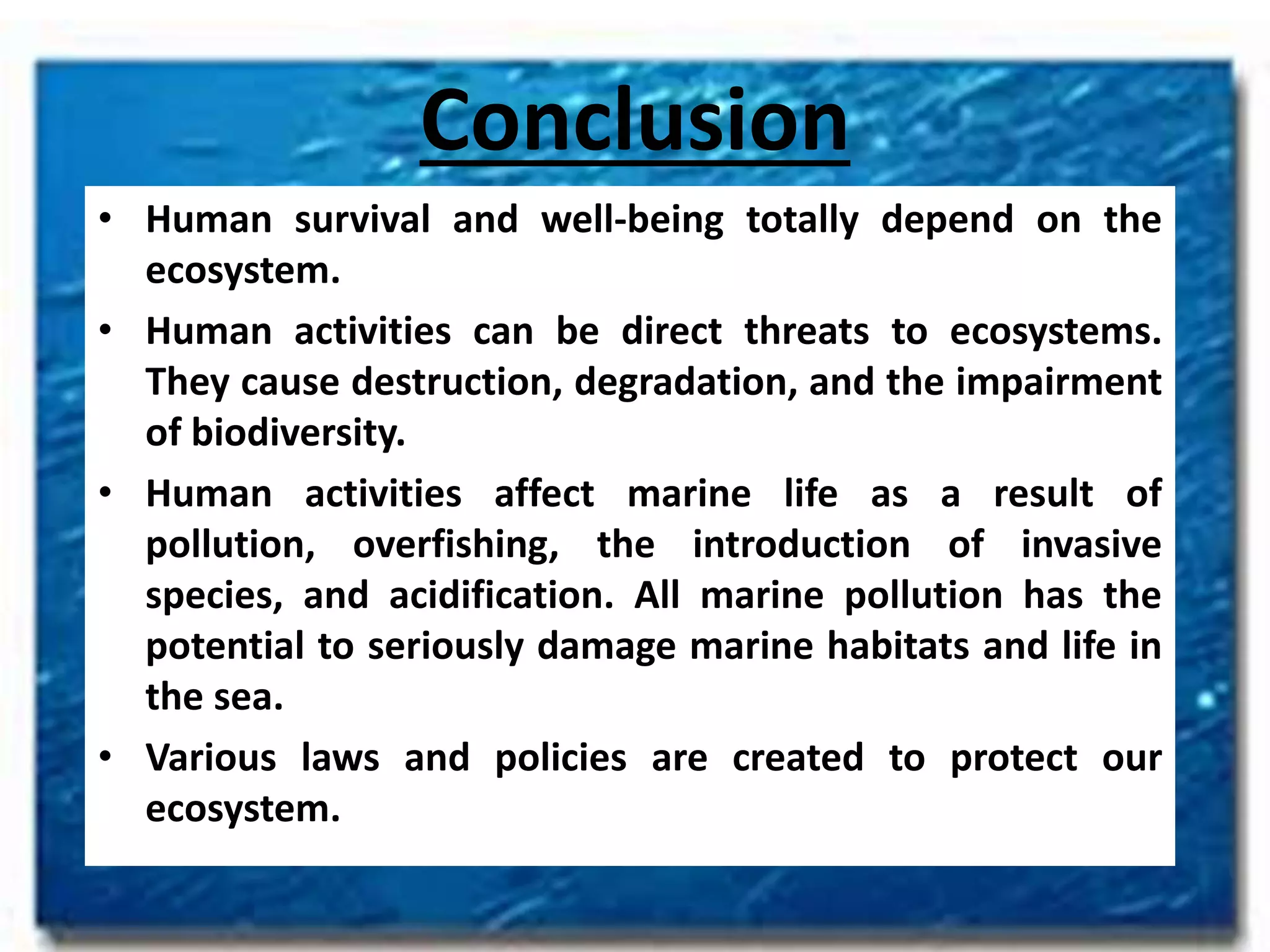 Human impact on ecosystem | PPT