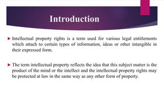 Intellectual Property and Intellectual Property Rights Benefits of Securing IPRS | PPTX