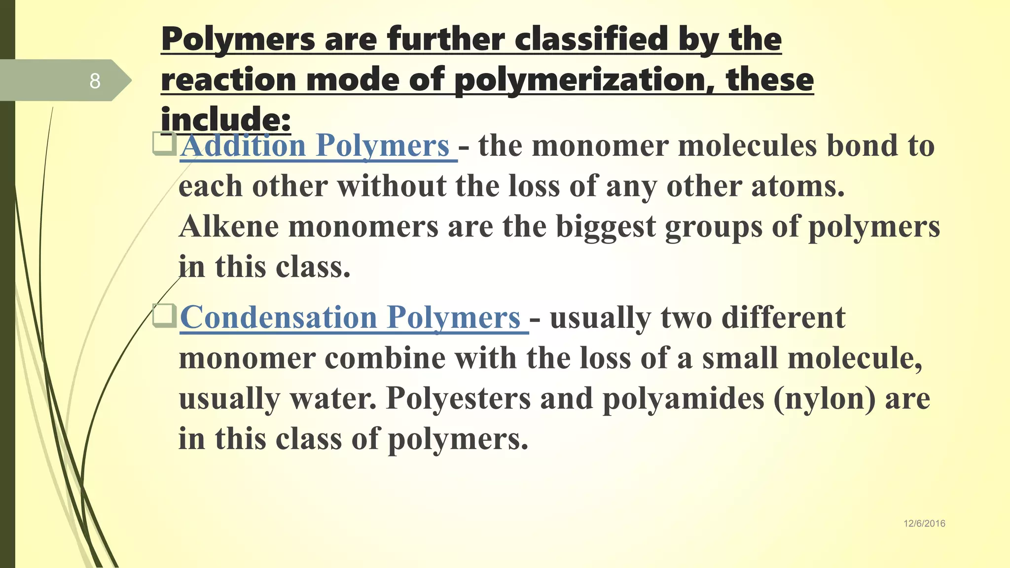 PRESENTATION ON POLYMERS | PPTX