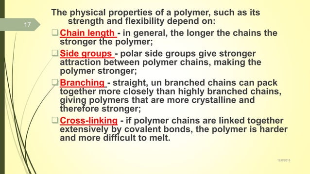 PRESENTATION ON POLYMERS | PPTX | Chemistry | Science