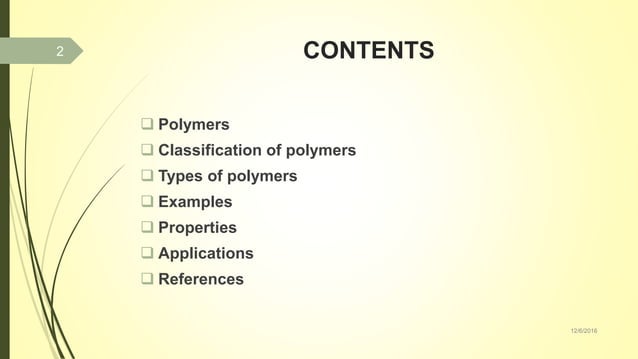 PRESENTATION ON POLYMERS | PPTX | Chemistry | Science