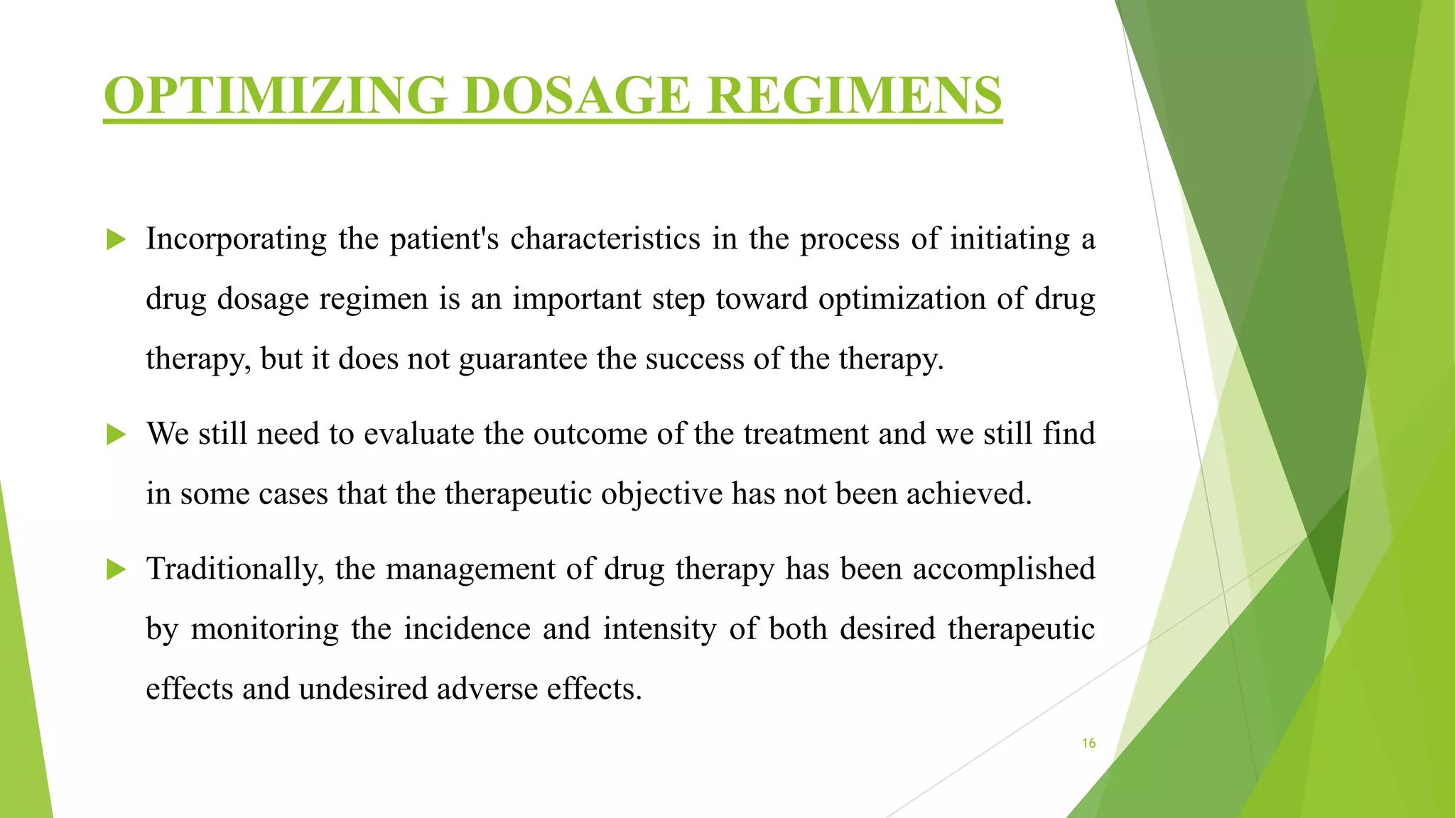 Individualisation and optimization of drug dosing regimen | PPTX
