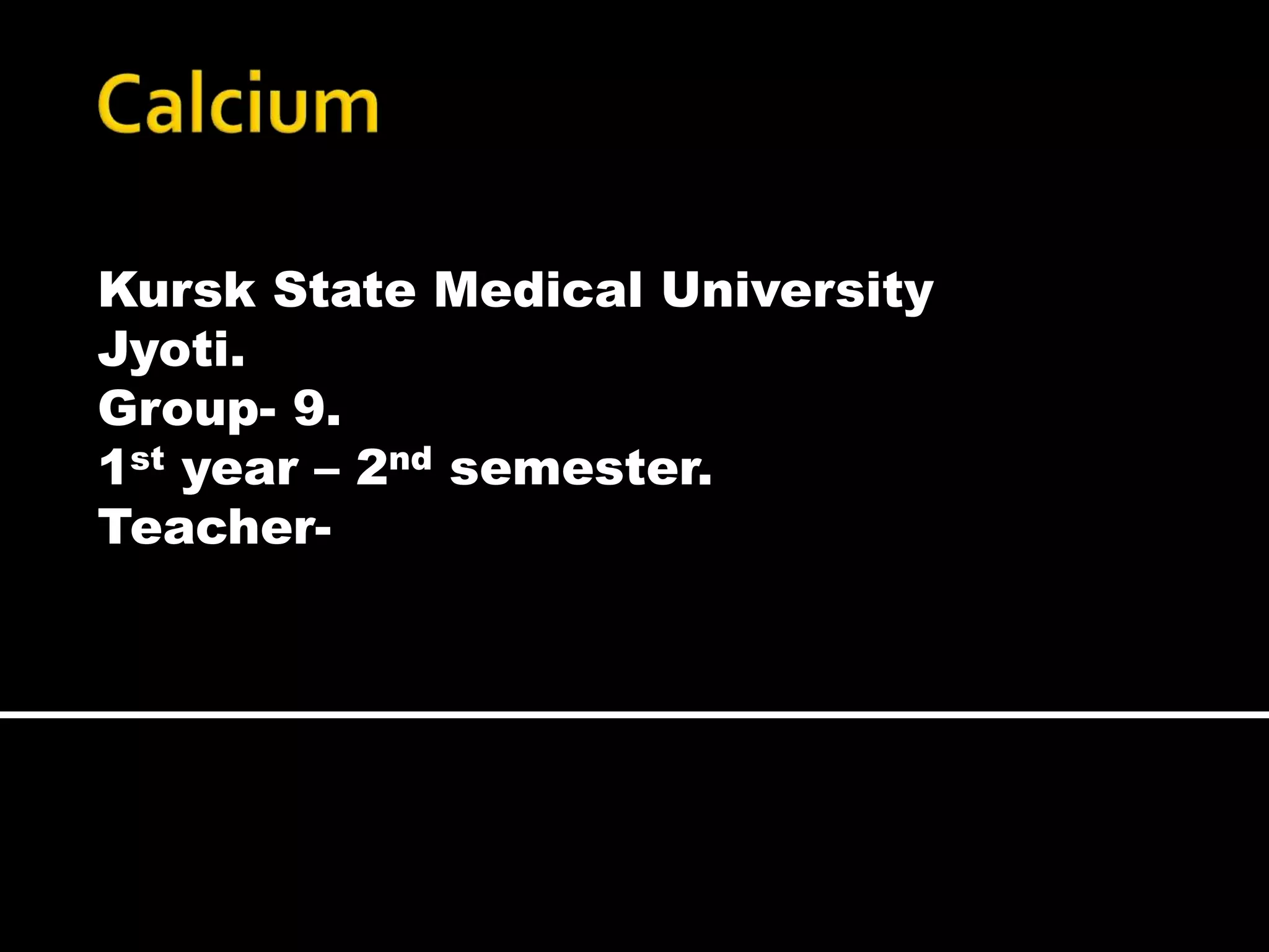 Jyoti chemistry calcium ppt | PPTX