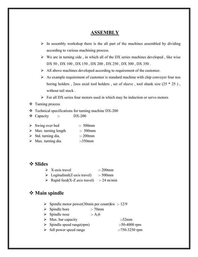 Jyoti cnc project report | DOCX | Manufacturing Industry | Industries