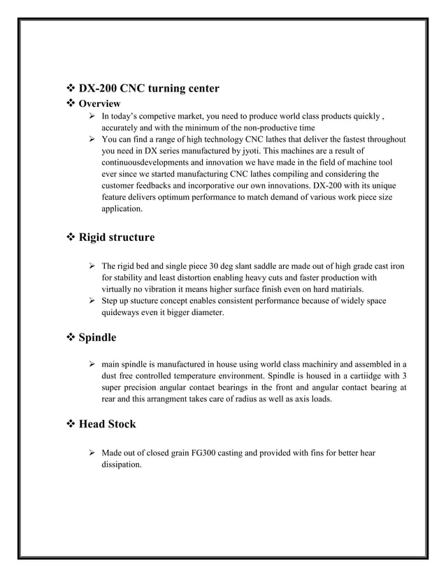 Jyoti cnc project report | DOCX | Manufacturing Industry | Industries