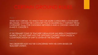 flanders’ system of interaction analysis | PPT