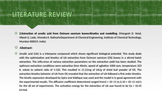Microwave assisted extraction and biological evaluation of ocimum ...