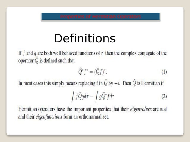 Hermitian Operators Jyoti rajput | PPT