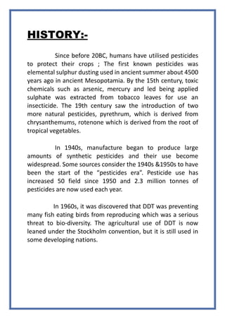 Presence of Pesticides in Fruits and vegetables | PPTX