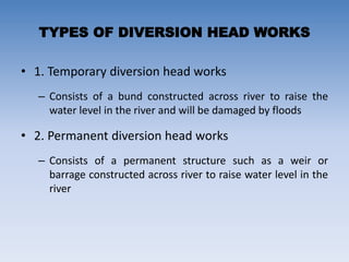 Diversion head work | PDF