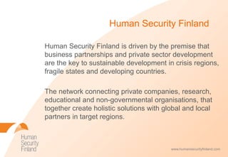 Jyri wuorisalo, Finnish Solutions for Security and Development | PDF