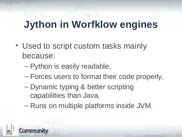 Jython In Workflow And Rules Engines 0496