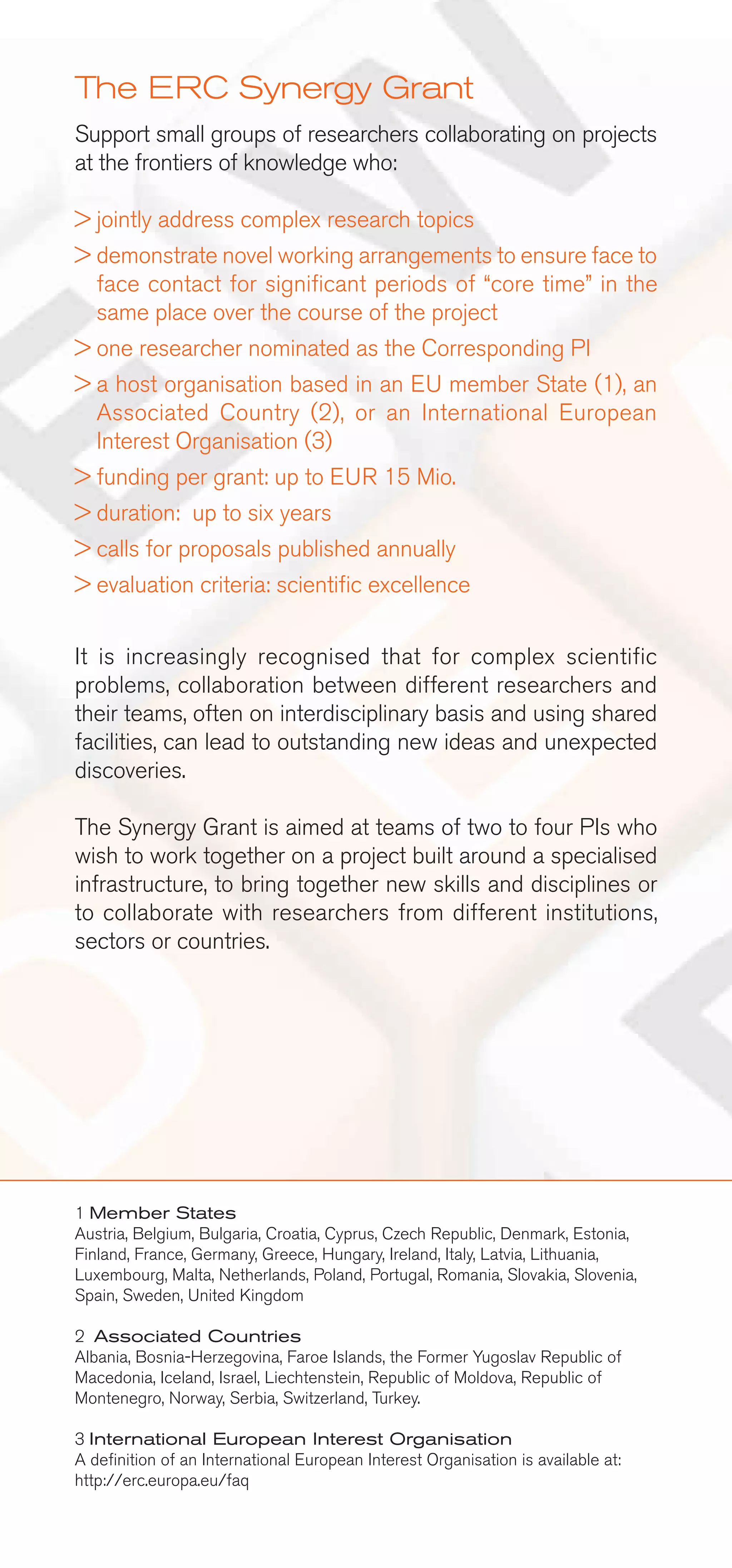 ERC grant schemes | PDF