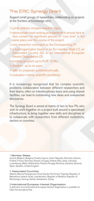 ERC grant schemes | PDF