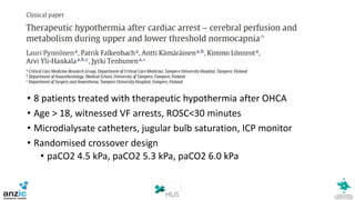 What are the optimal paO2 and paCO2 targets during and after cardiac ...