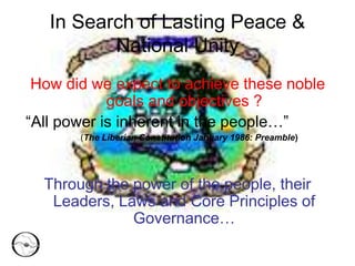 The constitutional view of a new Liberia beyond 2014 | PPTX