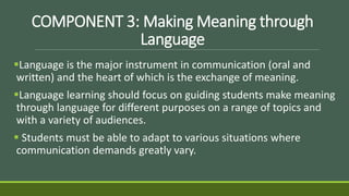 K 12 curriculum guide IN English | PPTX