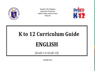 K 12 english language arts curriculum conceptual framework | PPTX