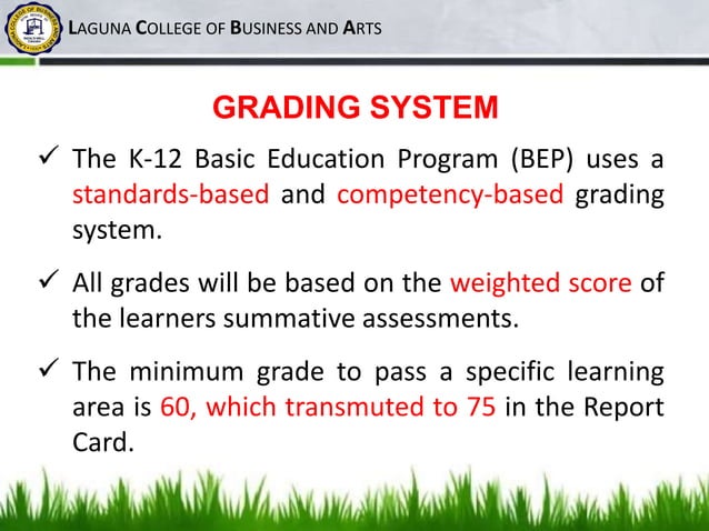 K-12 Grading System | PPTX