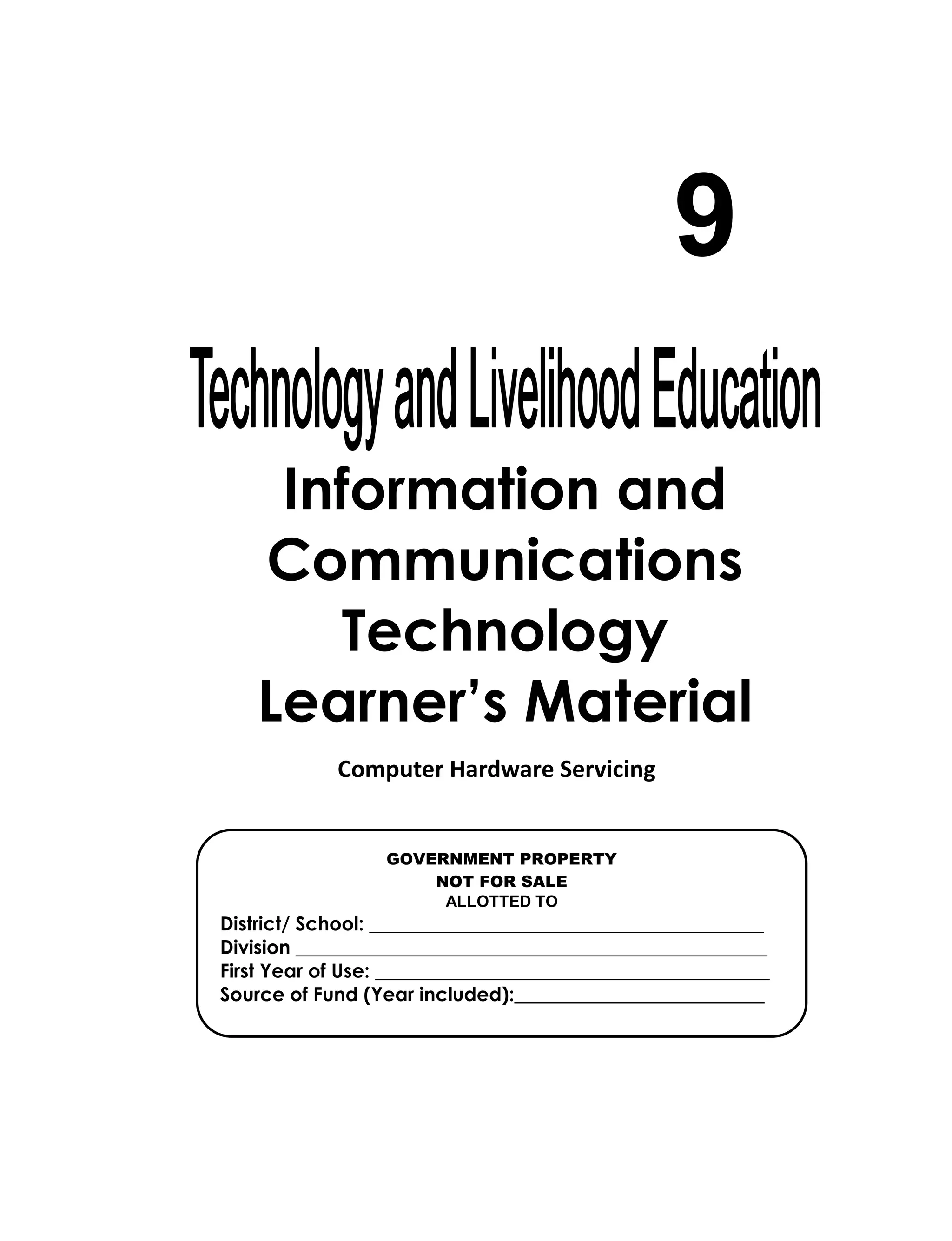 K-12 Module in TLE - ICT Grade 9 [All Gradings] | PDF | Educational ...
