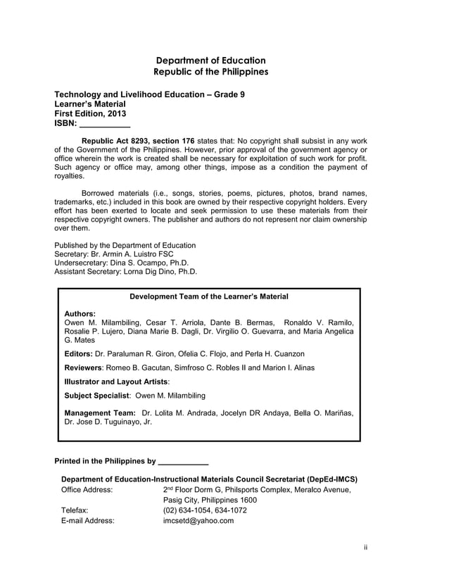 K-12 Module in TLE - ICT Grade 9 [All Gradings] | PDF | Educational ...