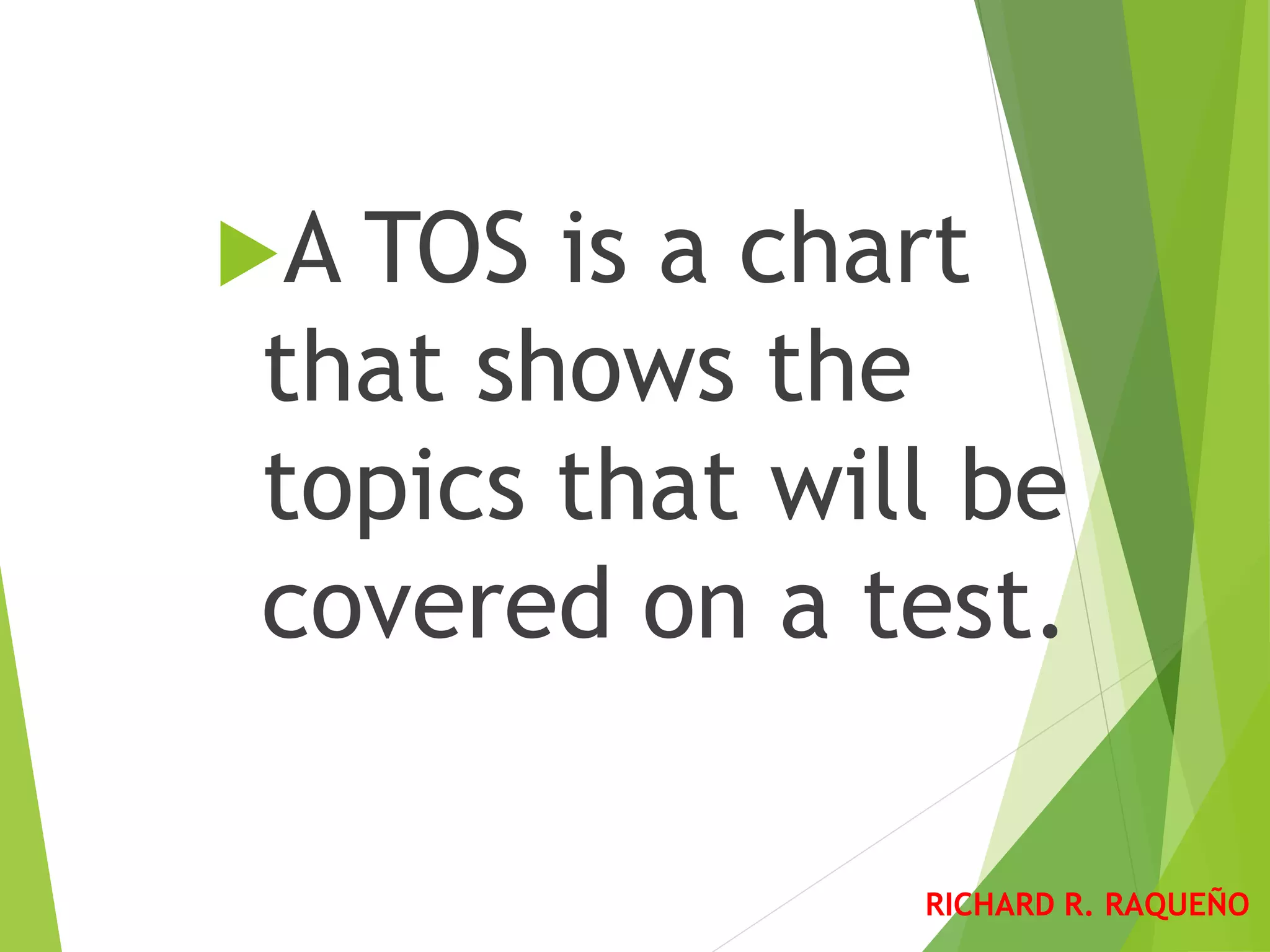 K-12 Table of Specifications (TOS).pptx