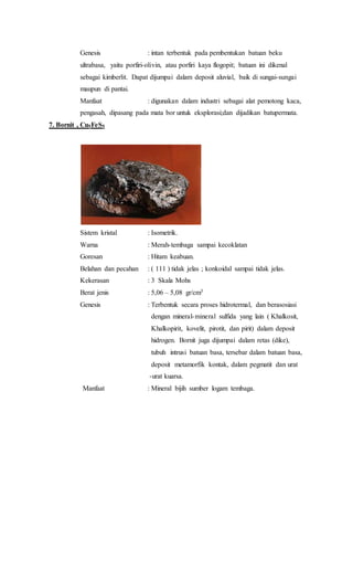 contoh laporan praktikum kristalografi dan mineralogi | DOCX