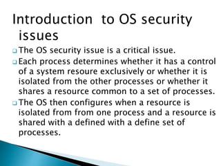 Os security issues | PPTX