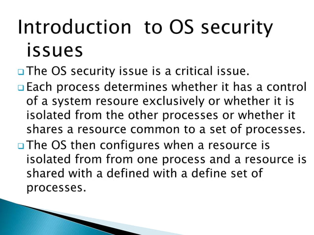 Os security issues | PPTX