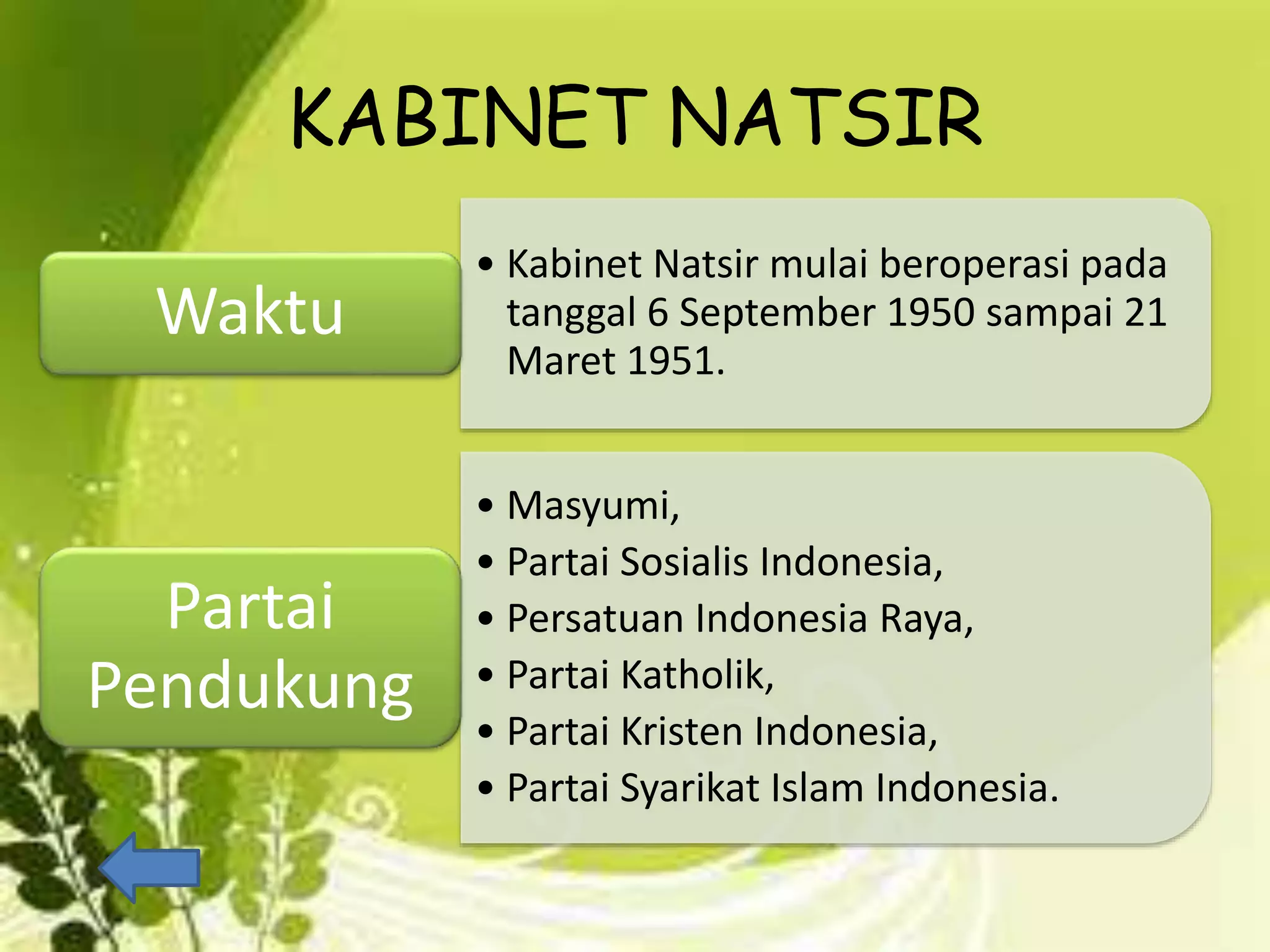 Kabinet Natsir dan Kebijakan Gunting Syarifuddin | PPTX