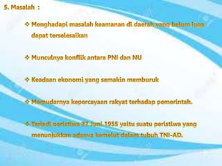 Kabinet Ali Sastroamidjojo 1 dan Gerakan Asaat | PPTX