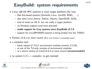 Introduction to EasyBuild: Tutorial Part 1 | PPT