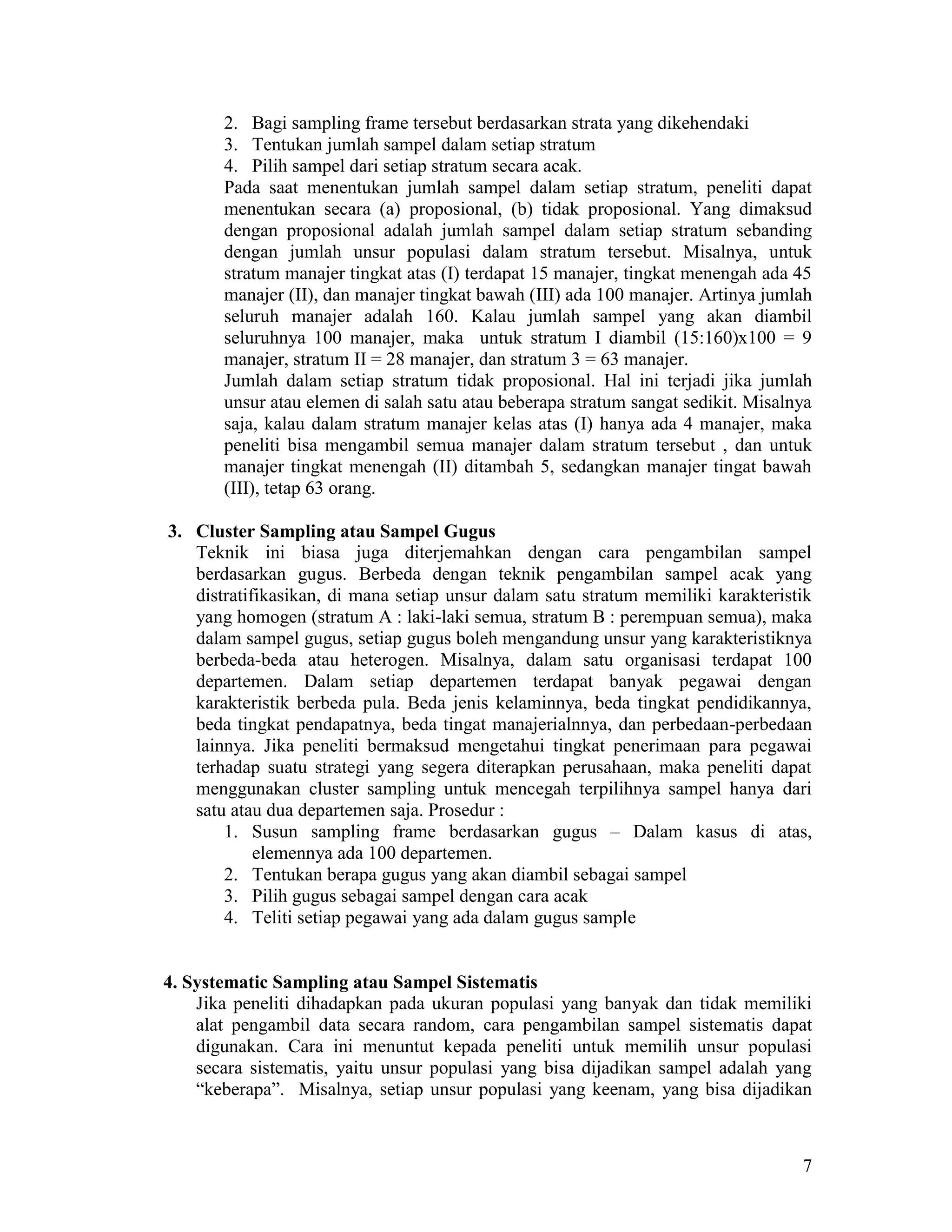 Teknik Sampling | PDF