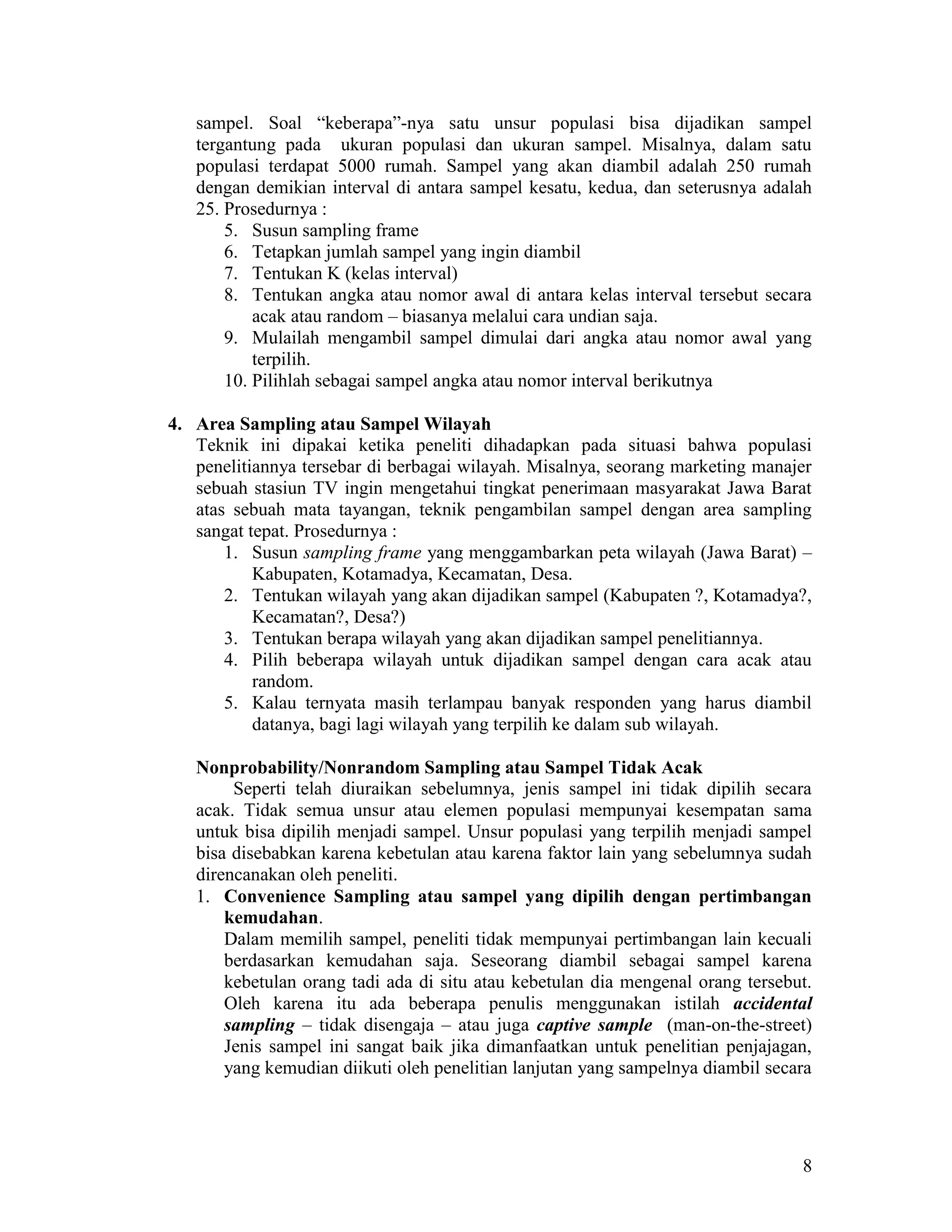 Teknik Sampling | PDF