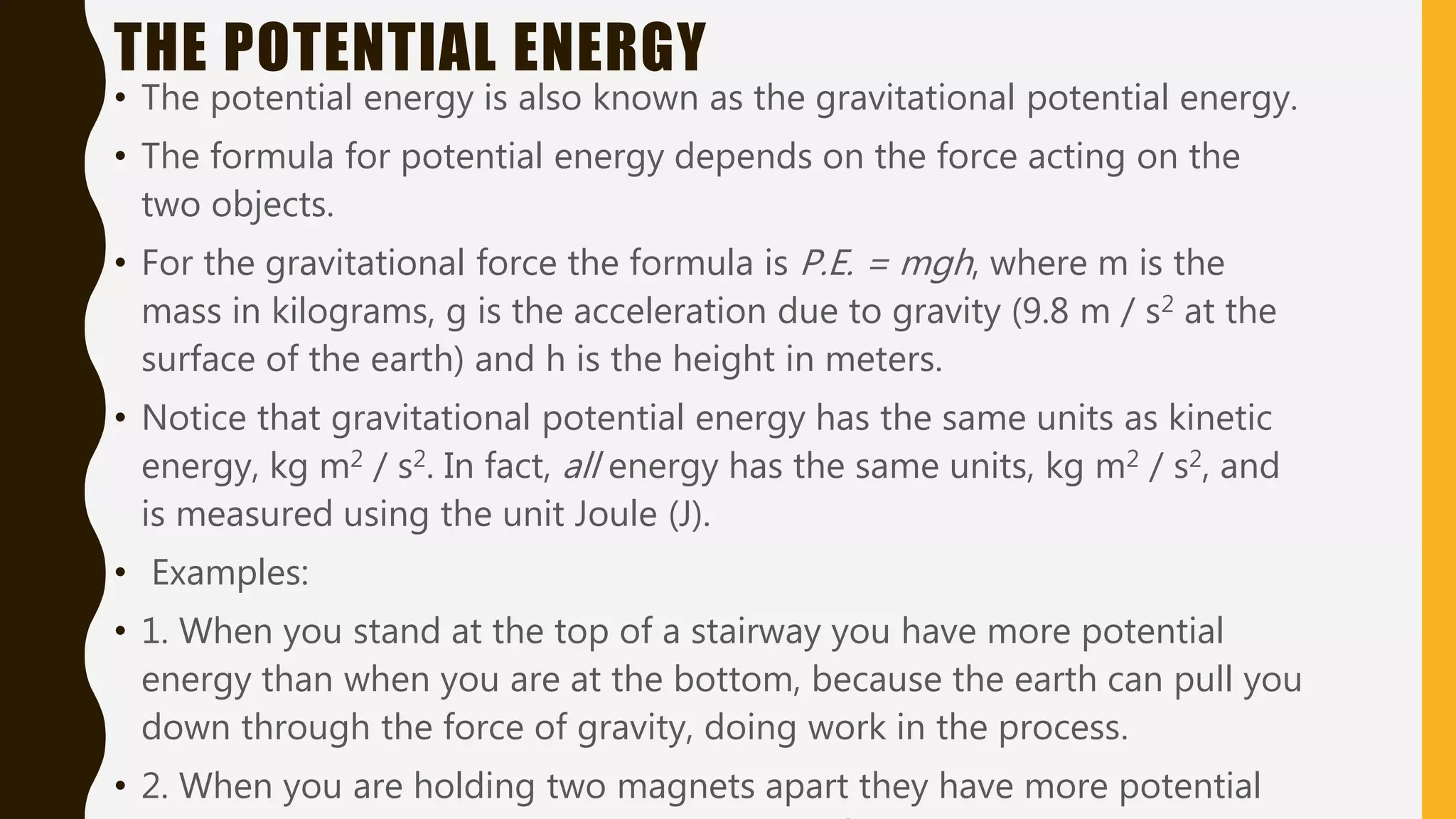 kinetic and potential energy | PPTX