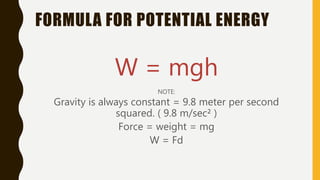 kinetic and potential energy | PPTX